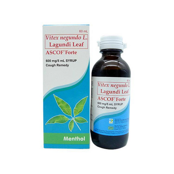 ASCOF FORTE Vitex Negundo L. (Lagundi Leaf) 600mg / 5mL Syrup 60mL ...